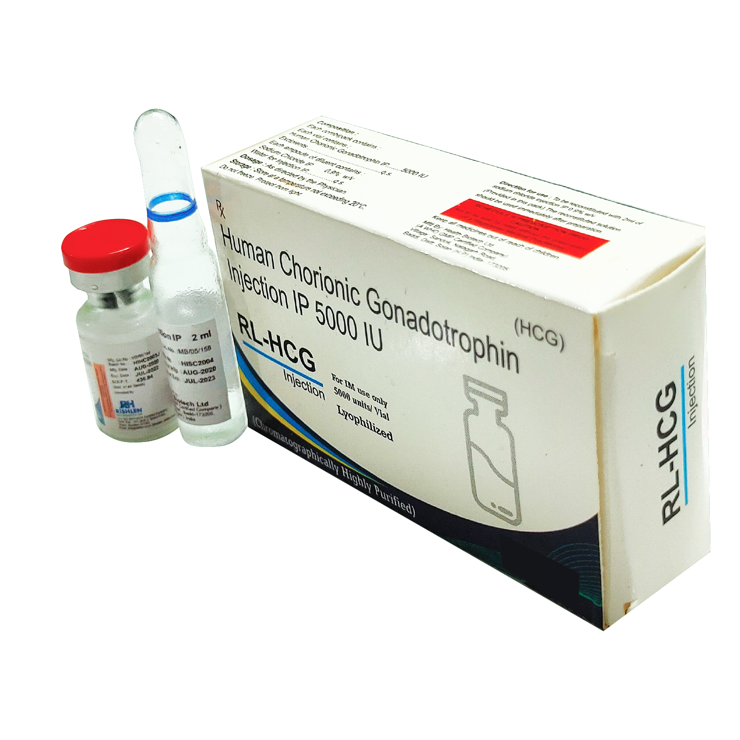 RL HCG Highly Purified Chorionic Gonadotrophin 5000 I U Rishlen RL HCG Highly Purified Chorionic Gonadotrophin 5000 I U Rishlen